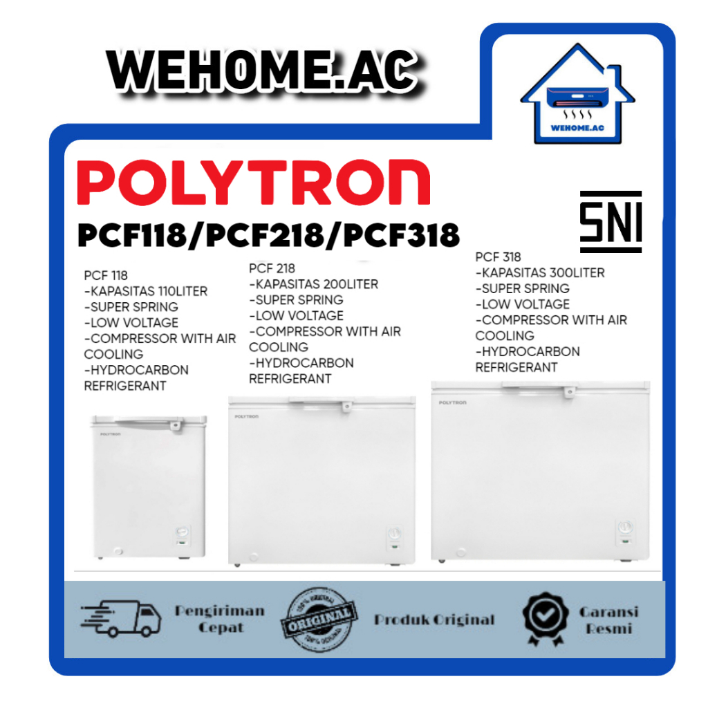 Jual Chest Freezer Polytron PCF118 / PCF218 / PCF318 Freezer Box ...