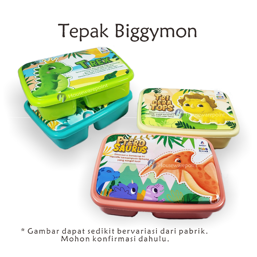 Jual Tepak Tempat Makan BIGGY Moon / Kotak Bekal Sekat 2 / Lunch Box ...