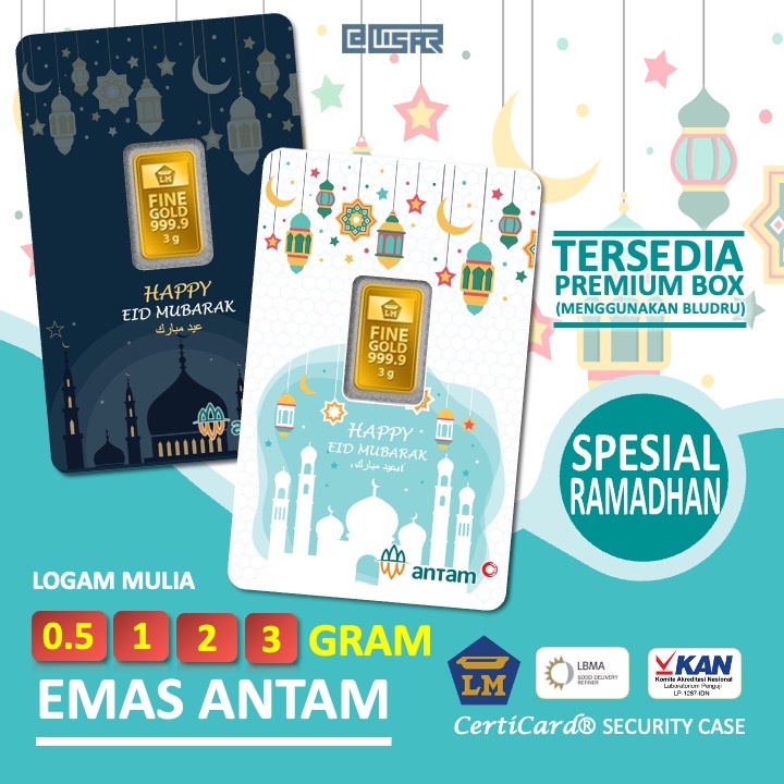 Jual LM Logam Mulia Emas Antam 0.5 gr 1 gr 2 gr 3 gr gram Kado Angpao ...