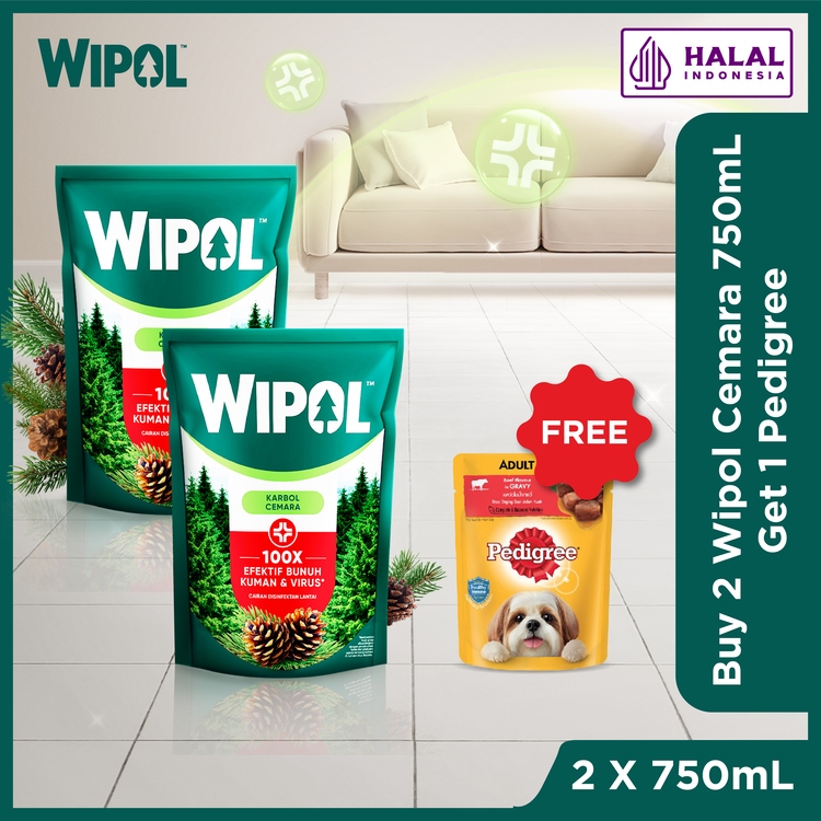 Jual Buy 2 Wipol Cemara 750ml Get 1 Pedigree | Shopee Indonesia