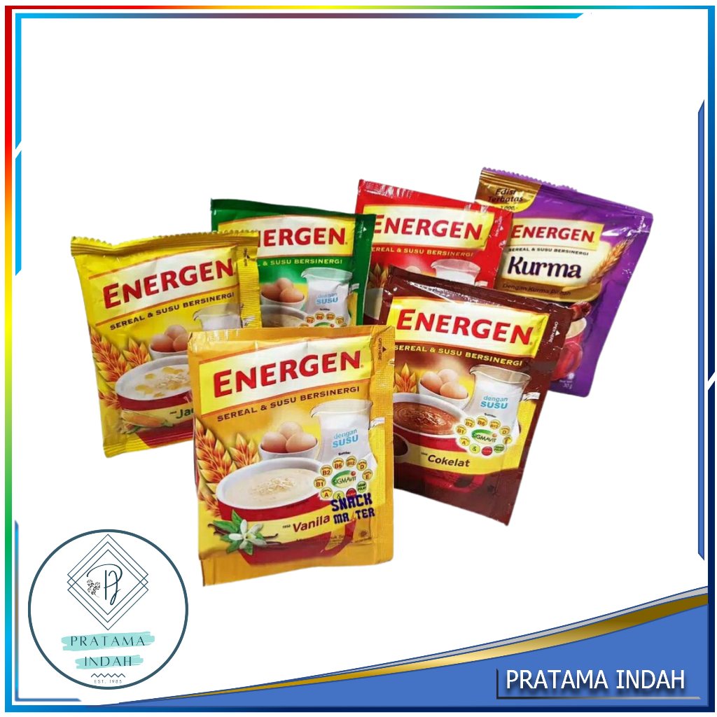 Jual ENERGEN SACHET ALL VARIANT KEMASAN BARU 1 RENTENG ISI 10 SACHET ...