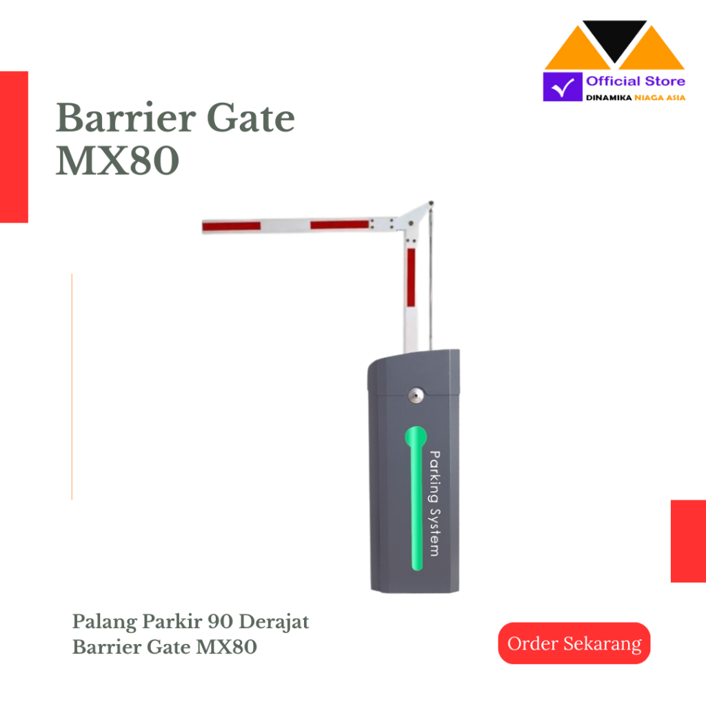 Jual Portal Barrier Gate Otomatis Seri MX80 Kecepatan 1,8/3s, Palang 90 ...