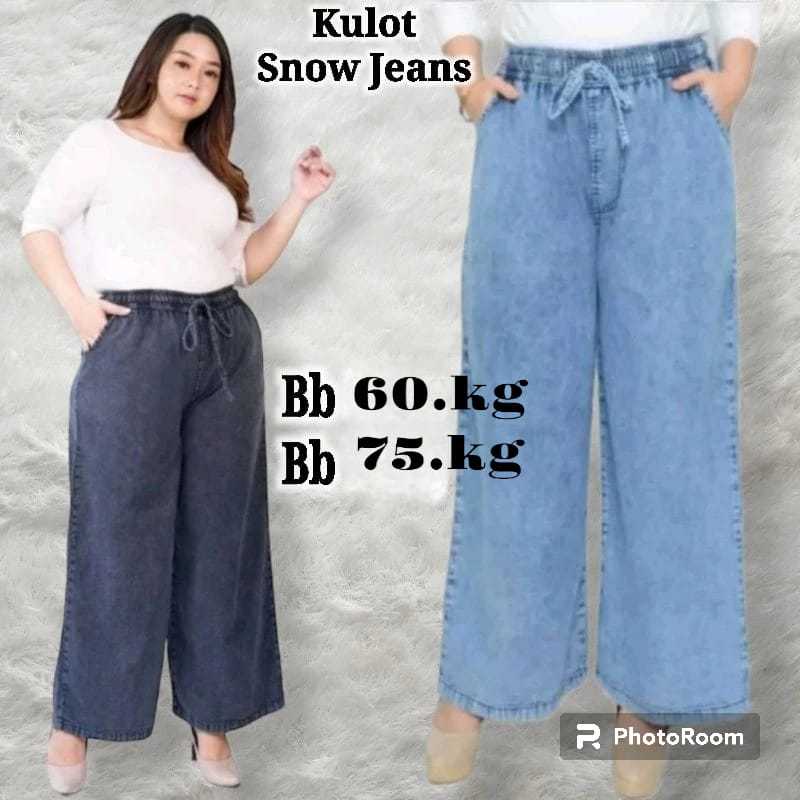 Jual KULOT JEANS JUMBO (M,L,XL,XXL,3L) SNOW TALI SERUT | KULOT LIPAT ...