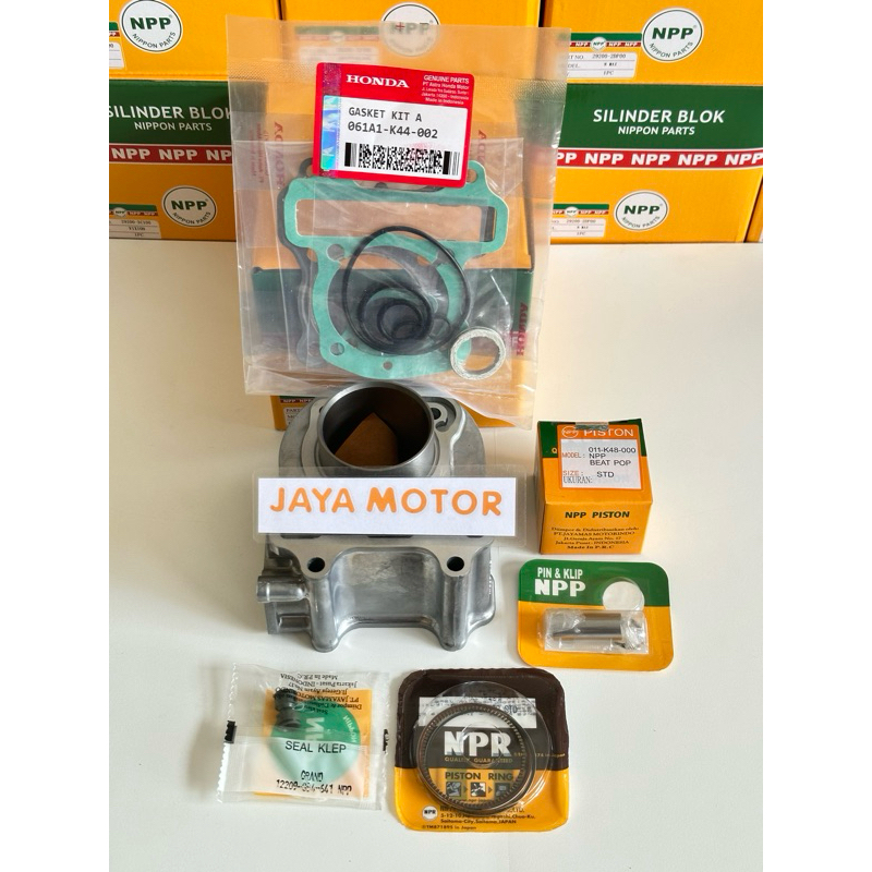 Jual Paketan Blok seher boring cylinder plus piston kit Beat pop fi beat esp scoopy fi esp ...