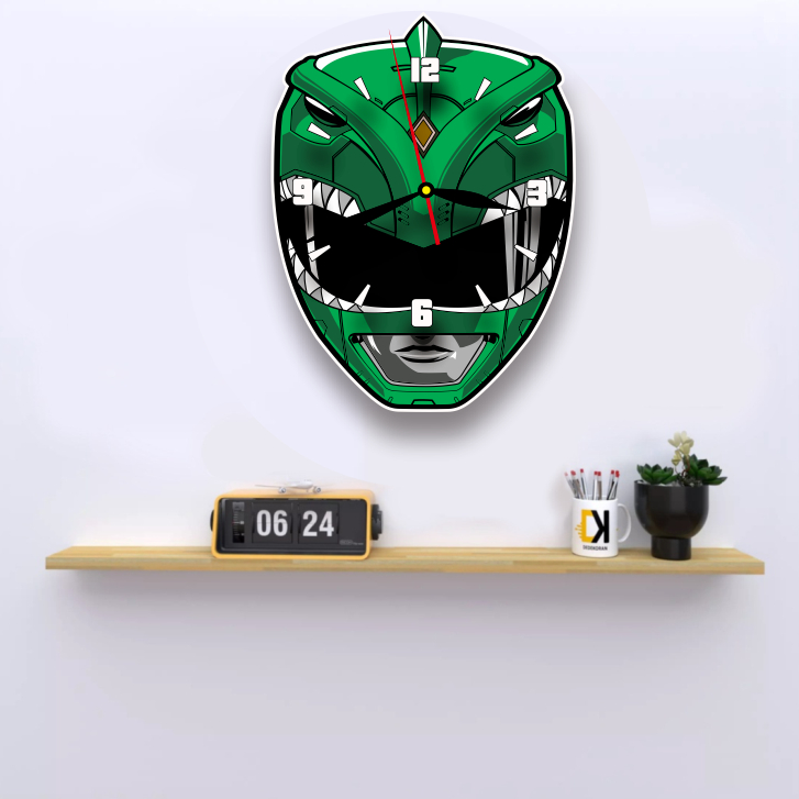 Jual KRMK Jam Dinding Unik Aesthetic LED MIGHTY MORPHIN POWER RANGERS ...