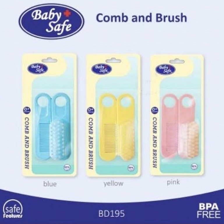Jual Baby Safe Comb and Brush Set BD195 / Sisir dan Sikat Rambut Bayi ...