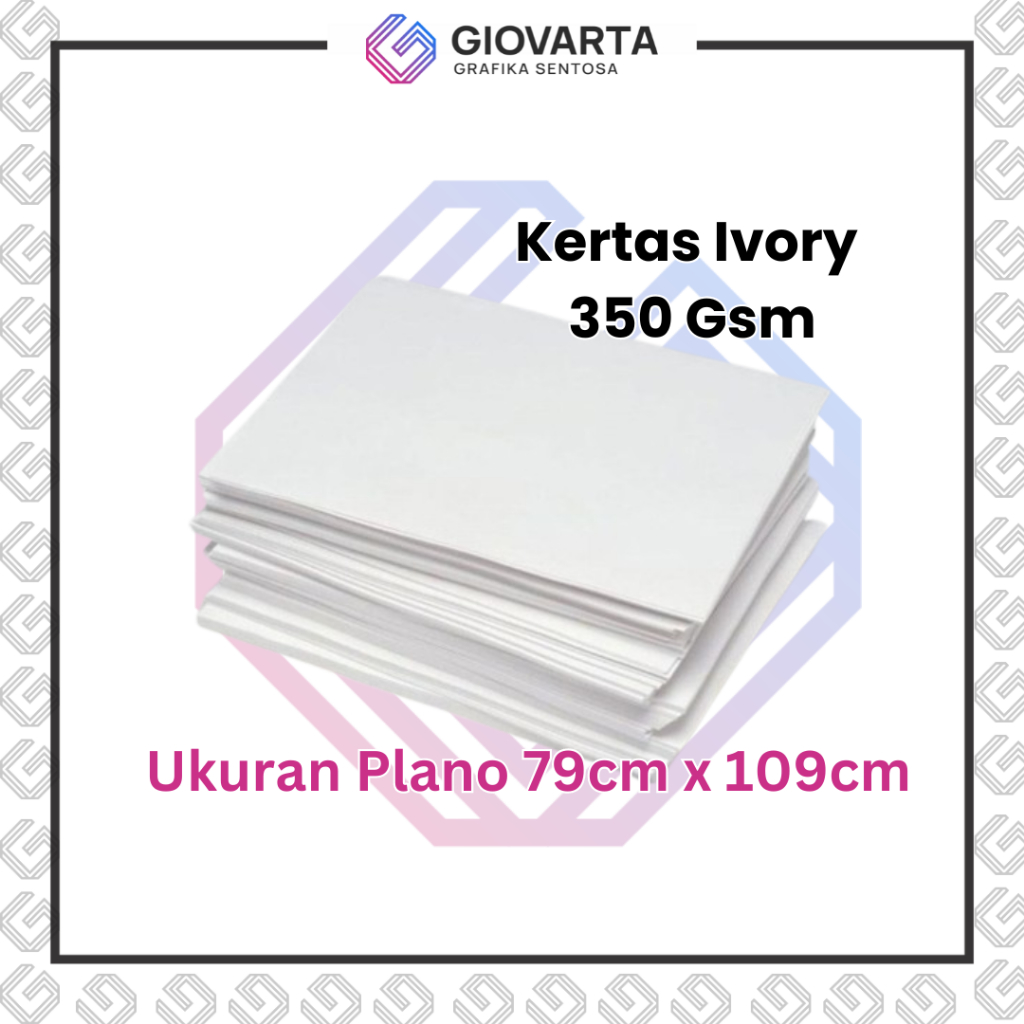 Jual Kertas Ivory 350gsm Ukuran 79cm x 109cm | Shopee Indonesia
