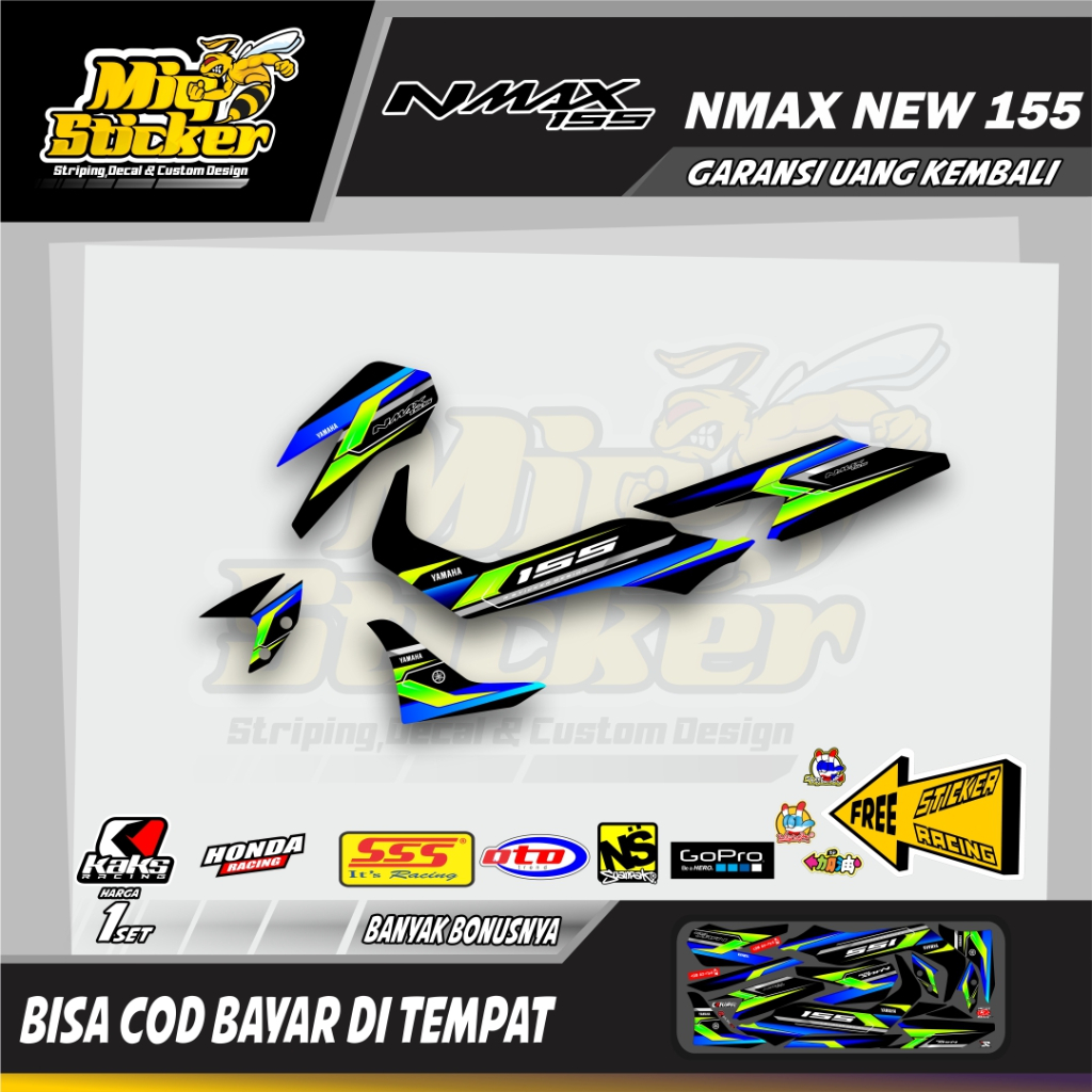 Jual sticker list body yamaha NMAX NEW 2020 -2023 variasi striping ...