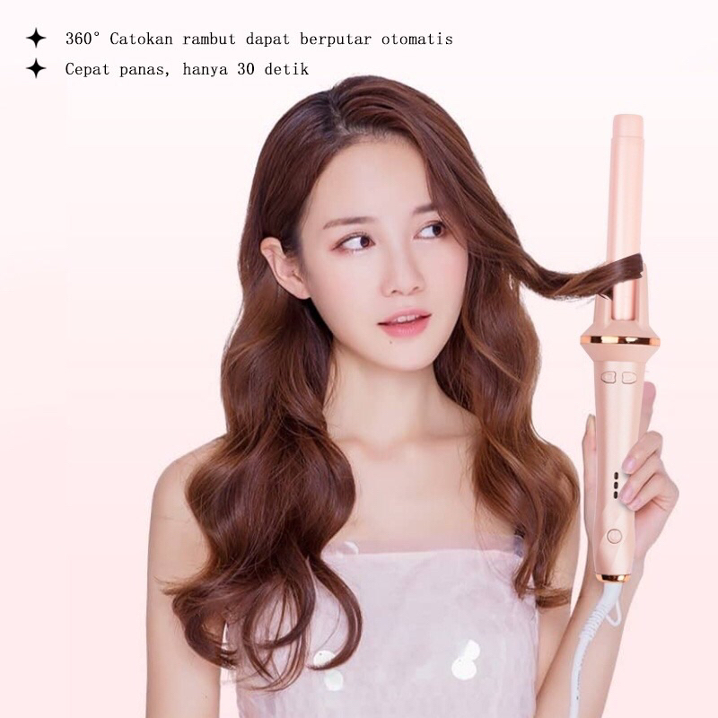 Jual Catokan Rambut Keriting Otomatis Keramik Curly Hair Curler Automatic | Shopee Indonesia