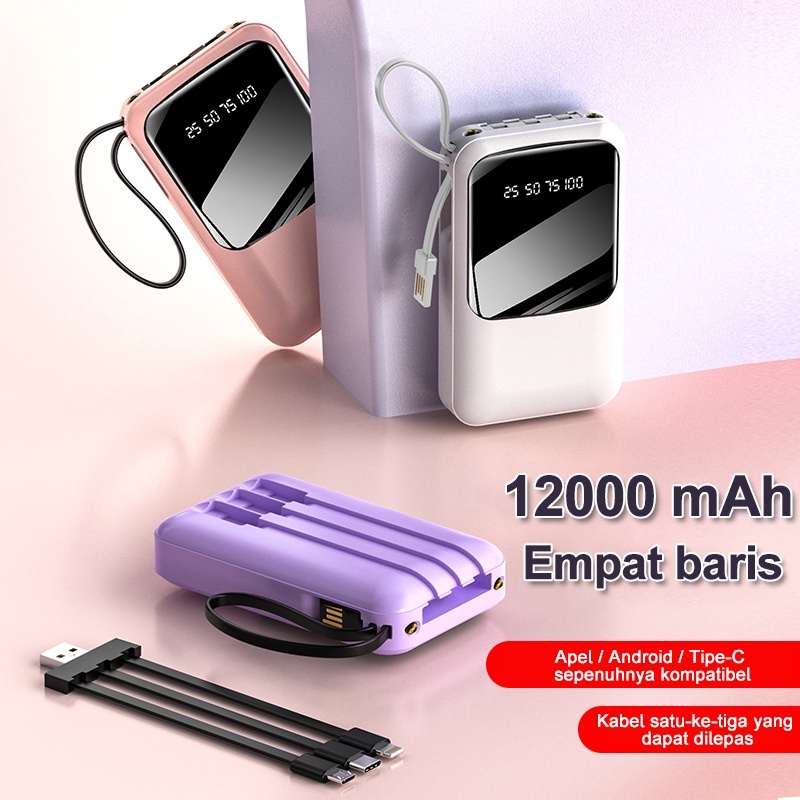 Jual Power Bank Mini 12000mAh Super Lightweight Palm Size Powerbank ...