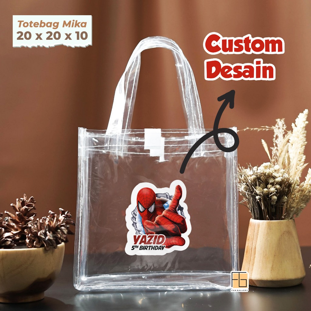 Jual Goodiebag Mika Transparan / Tas Ultah / Tas Ulang tahun Anak ...