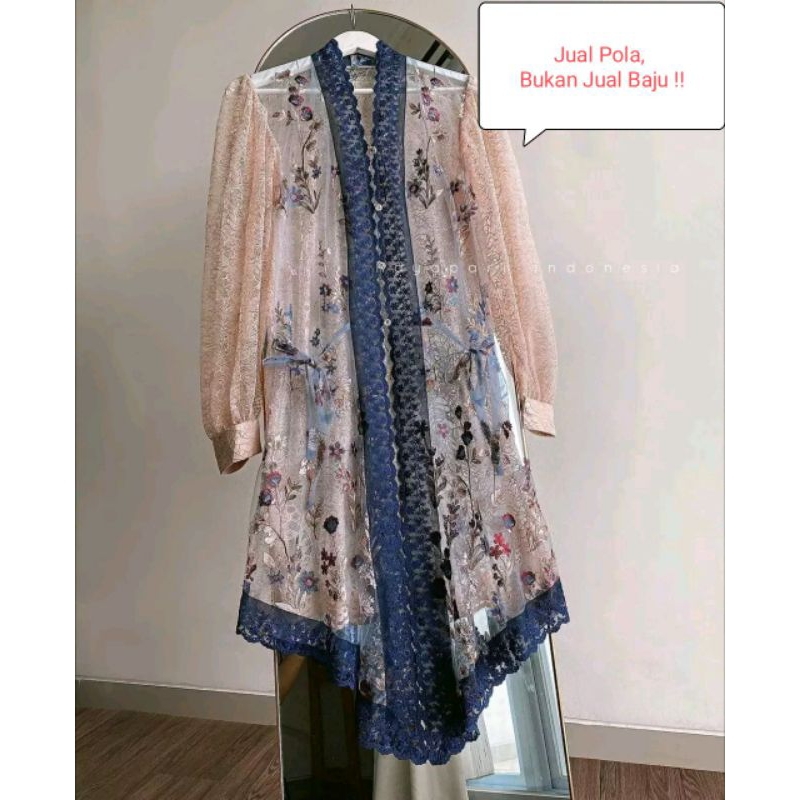 Jual Pola outer brokat 014 / Pola kebaya kartini modern / Pola Baju ...