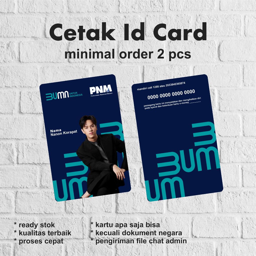 Jual CETAK ID CARD CUSTOM PVC / KARTU PELAJAR / KARTU MEMBER DLL ...