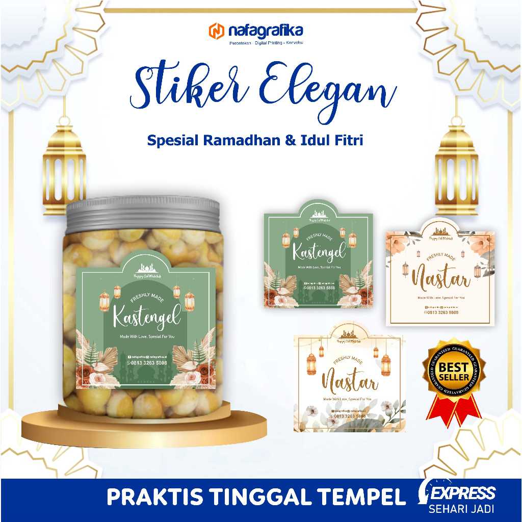 Jual STIKER KOTAK LABEL TOPLES KUE KERING | STIKER IDUL FITRI | STIKER ...