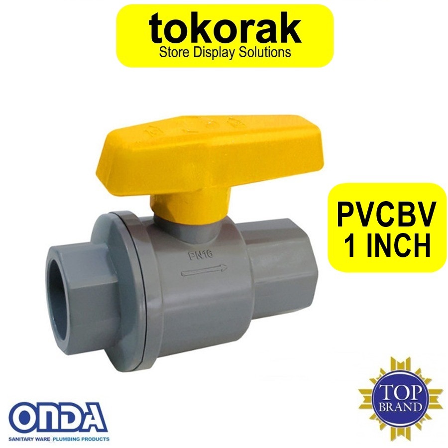 Jual BALL VALVE PVC 1 INCH ONDA BALLVALVE 1" STOP KRAN KERAN POLOS ...