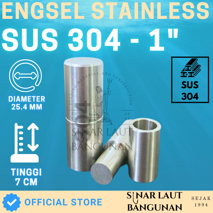 Jual ENGSEL BUBUT STAINLESS 1 Inch SUS 304 | Shopee Indonesia