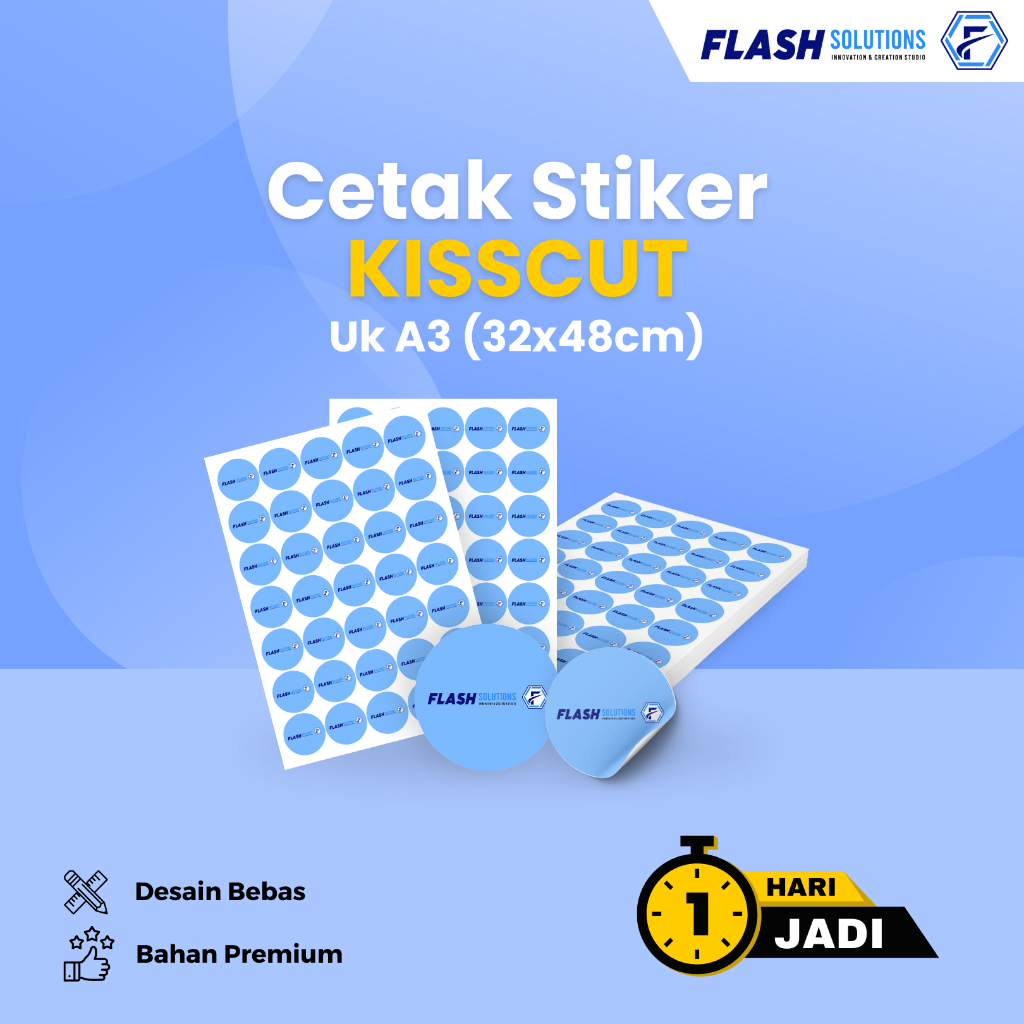 Jual Cetak Custom Sticker Label + Cutting Kiscut | Shopee Indonesia