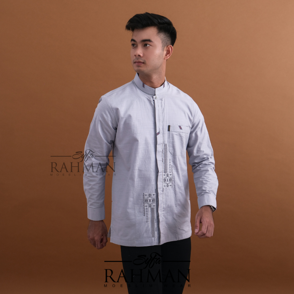 Jual Syfa Rahman - Baju Kemeja Koko Bordir Lengan Panjang Katun Omar ...