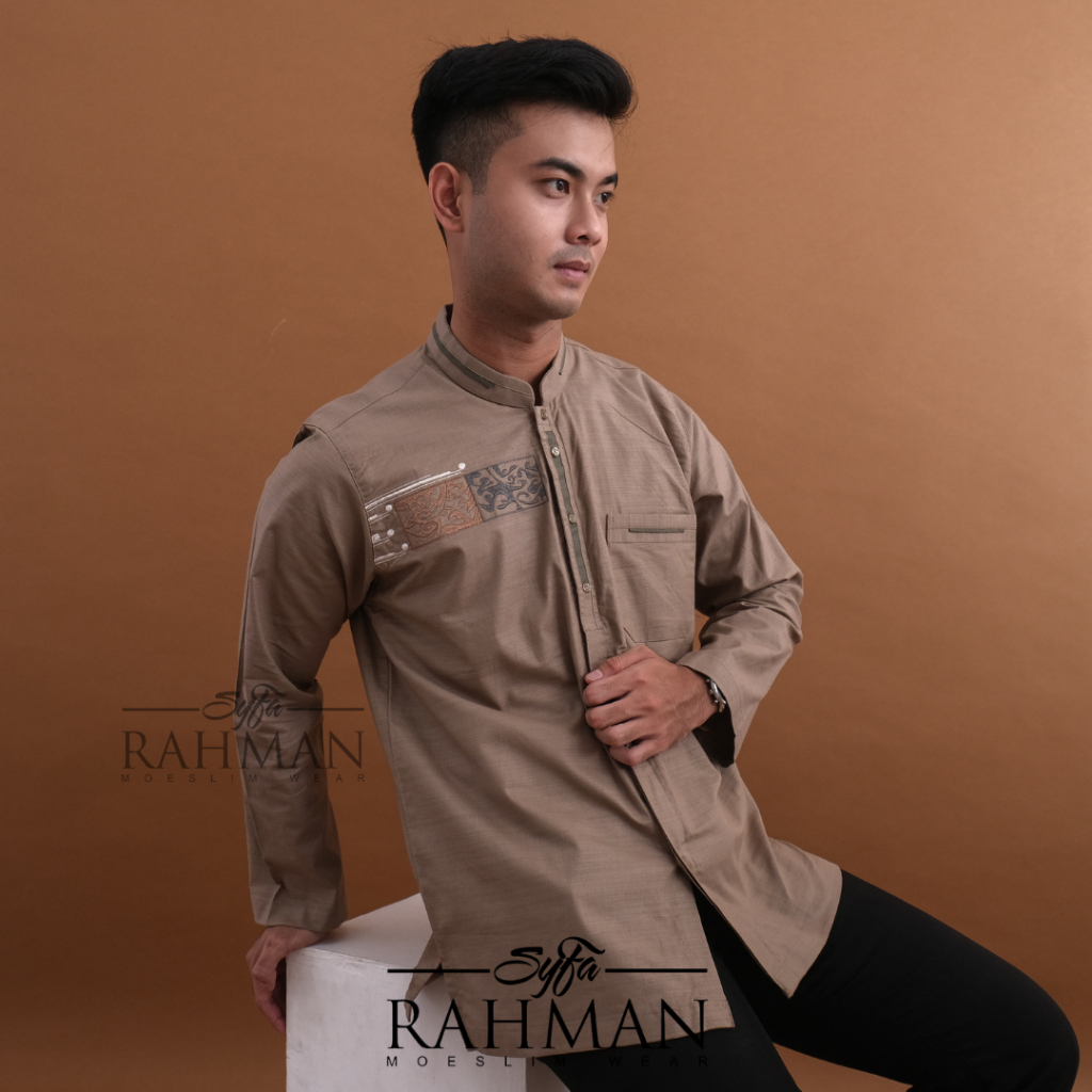 Jual Syfa Rahman - Baju Kemeja Koko Bordir Lengan Panjang Katun Zain ...