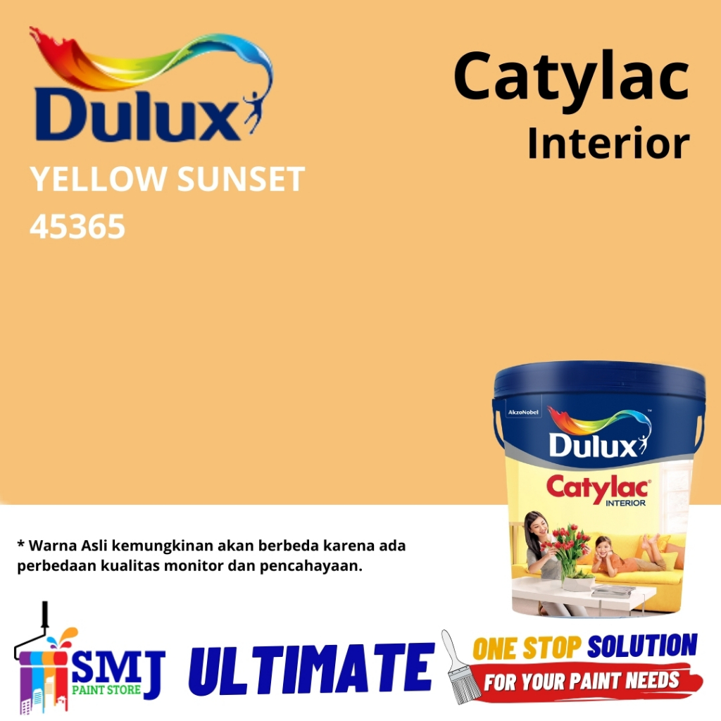 Jual Cat Tembok Interior DULUX CATYLAC 45365 YELLOW SUNSET Ukuran 5kg ...