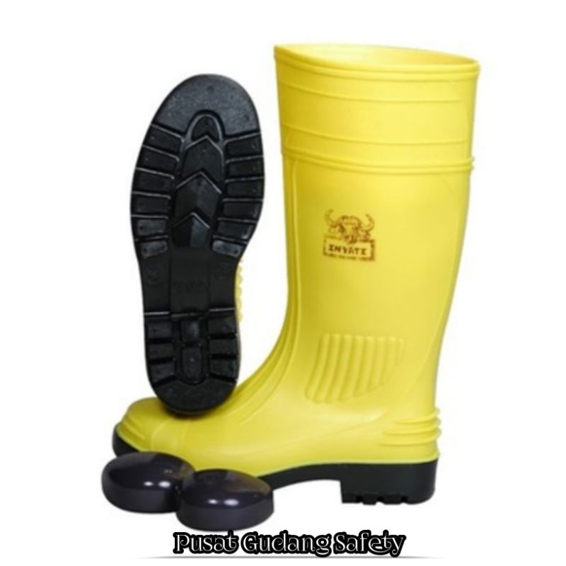 Jual Sepatu Safety Boots Kuning Wayna Inyati Original | Shopee Indonesia