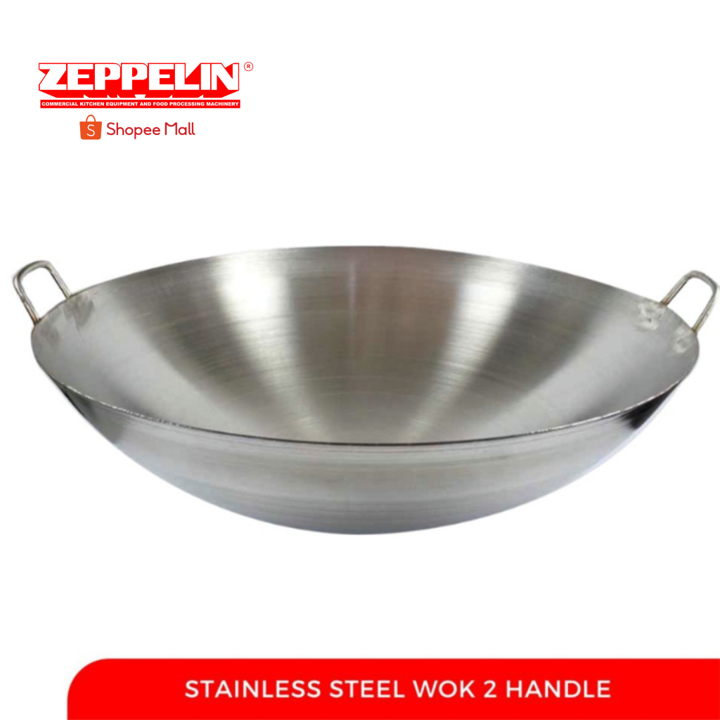 Jual Stainless Steel Wok 2 Handle | Shopee Indonesia