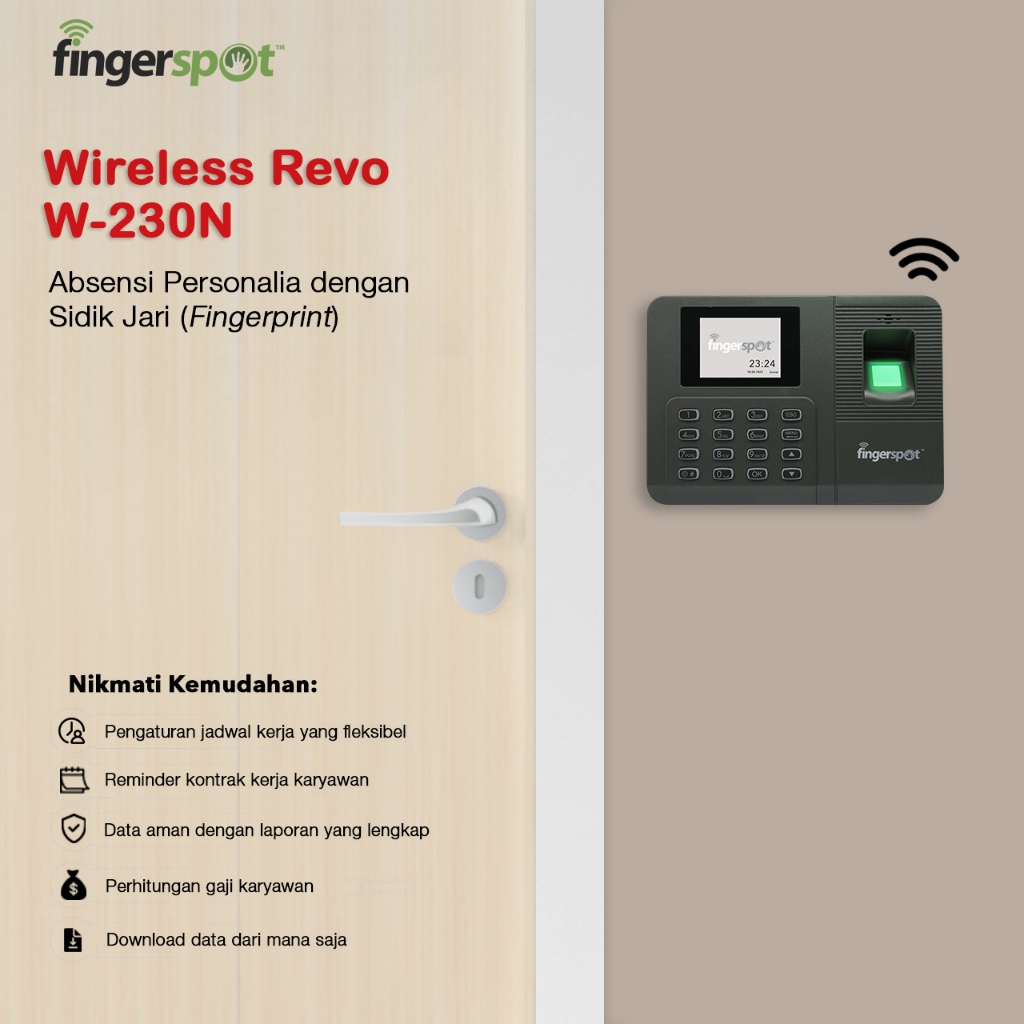 Jual FINGERSPOT REVO W-230N - FINGERPRINT Wifi MURAH - Mesin Absensi ...