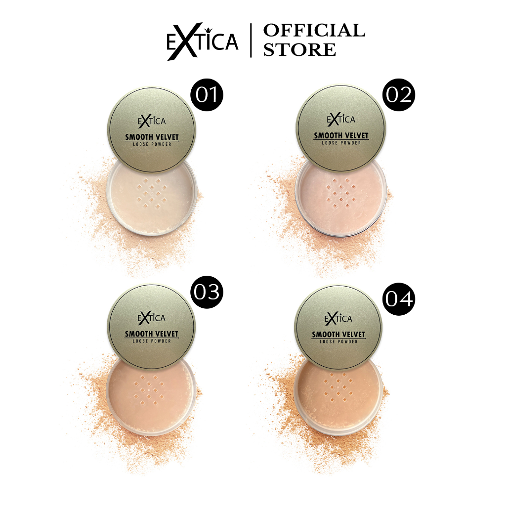 Jual EXTICA Smooth Velvet Loose Powder Bedak Tabur BPOM 20g Oil Control ...