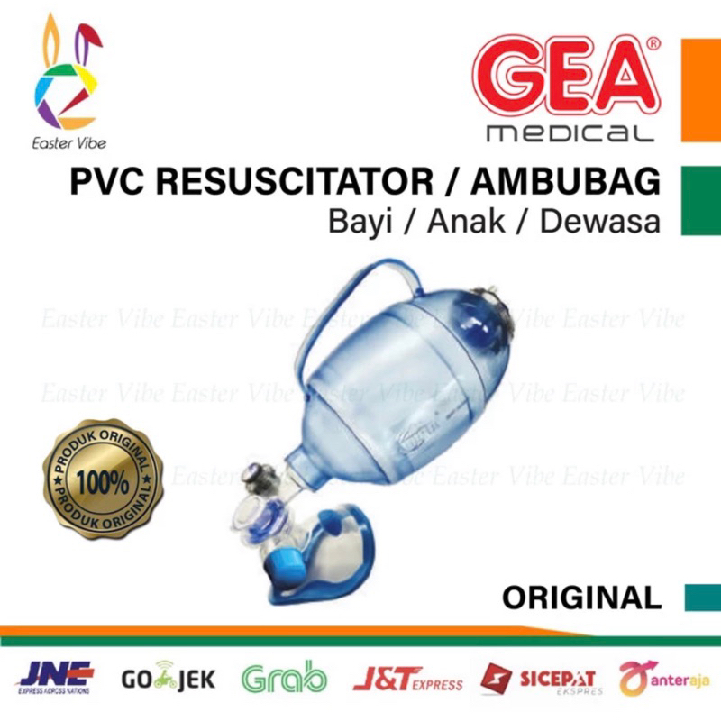 Jual GEA AMBUBAG PVC MPM BAYI ANAK DEWASA DISPOSABLE RESUSCITATOR | Shopee Indonesia
