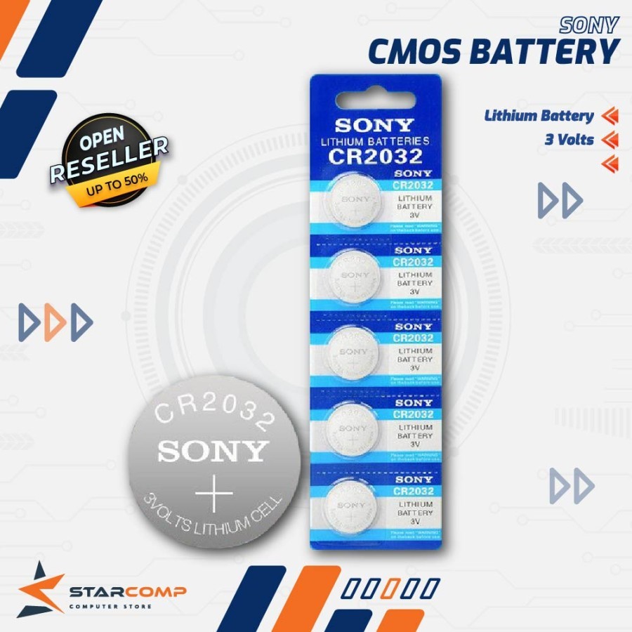 Jual Baterai CMOS SONY CR2032 3v Lithium untuk PC Komputer BATTERY ...