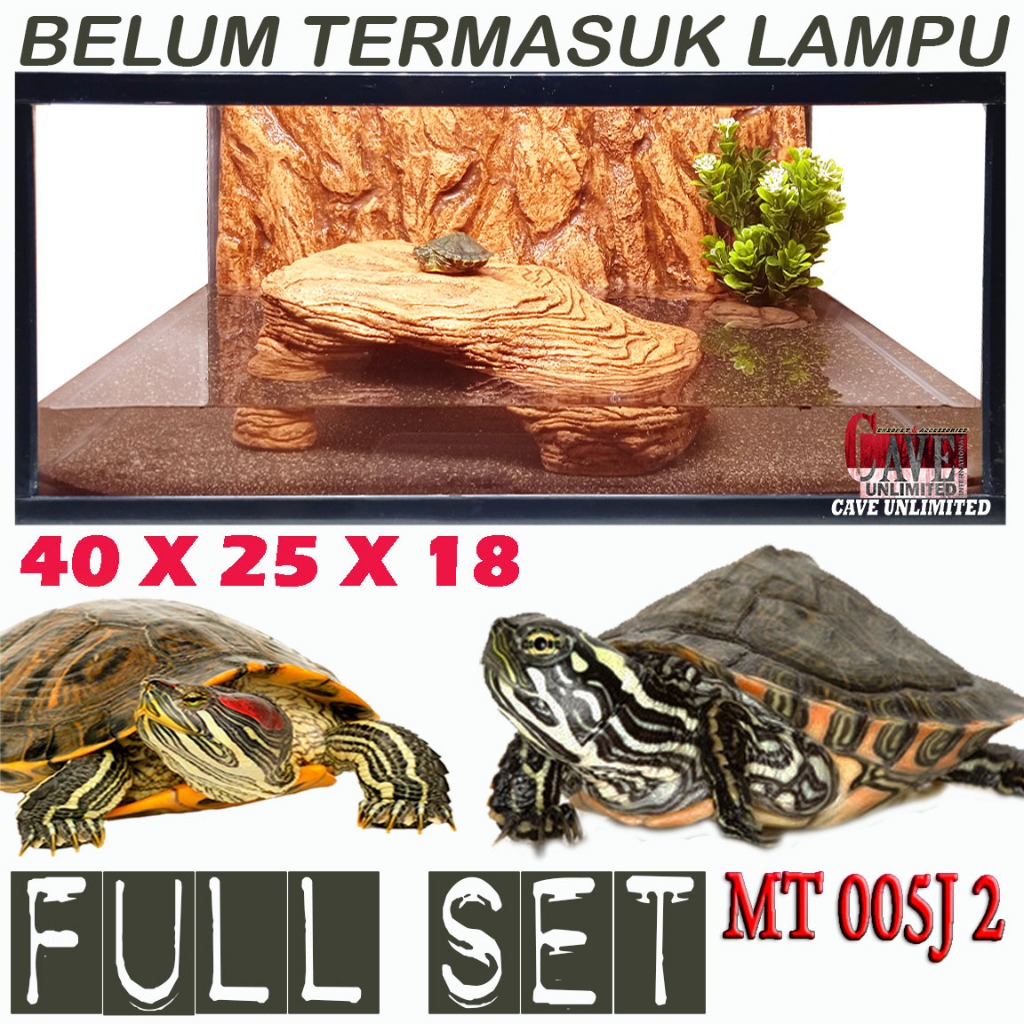 Jual MT005J2 PAKET FULL SET AKUARIUM TERRARIUM REPTILE KANDANG KURA AIR BRAZIL RES TURTLE FULL ...