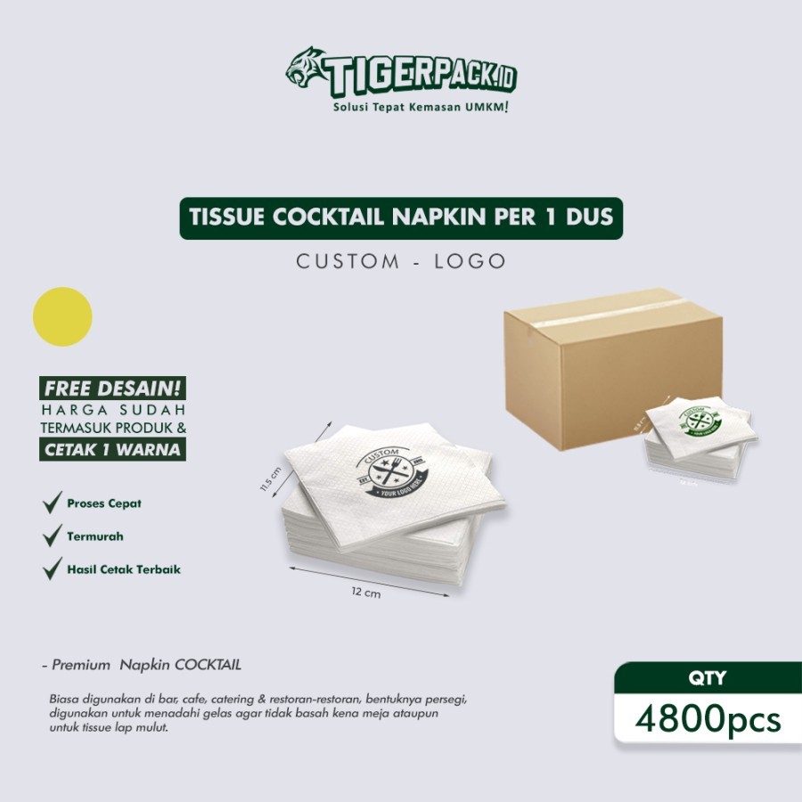 Jual TISSUE COCKTAIL NAPKIN PER 1 DUS - 4800PCS | Shopee Indonesia