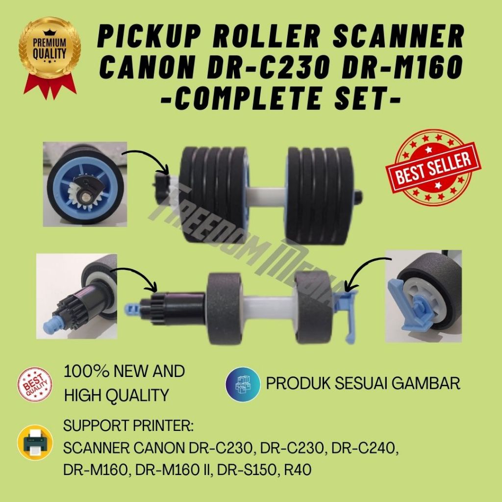 Jual PICKUP ROLLER SCANNER CANON DR-C230 DR-C240 DR-M160 DR-S15 DR-M160 II DR-S150, R40 | Shopee ...