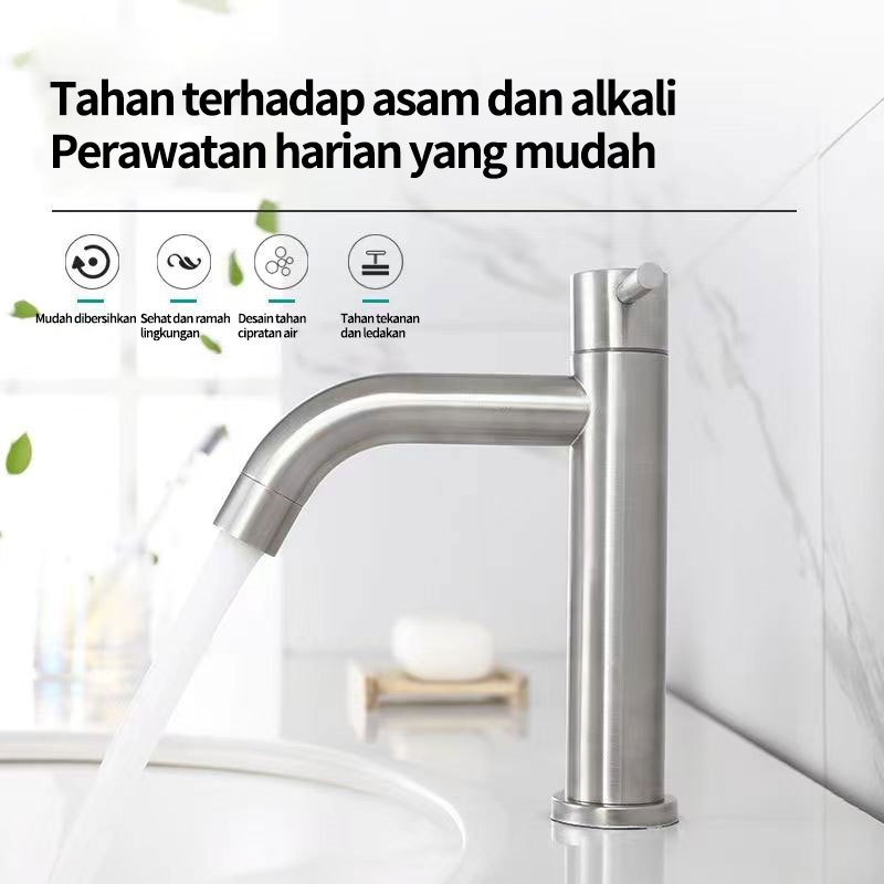 Jual SUS 304Keran Air Wastafel Kran Stainless Kran Cuci Piring Keran Air Wastafel /Kran Bambu ...