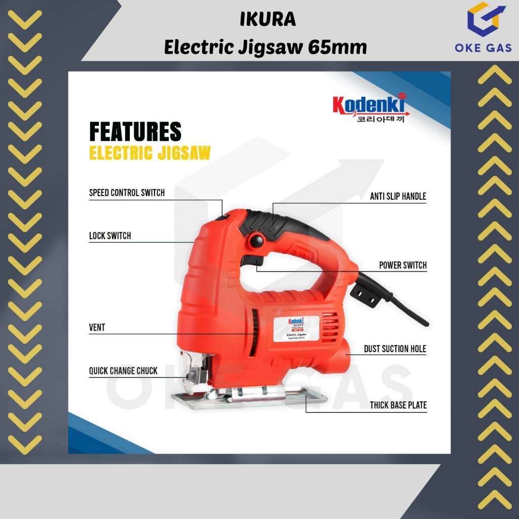 Jual KODENKI JS101 Mesin Gergaji Jig Saw Electric Jigsaw Potong Besi ...