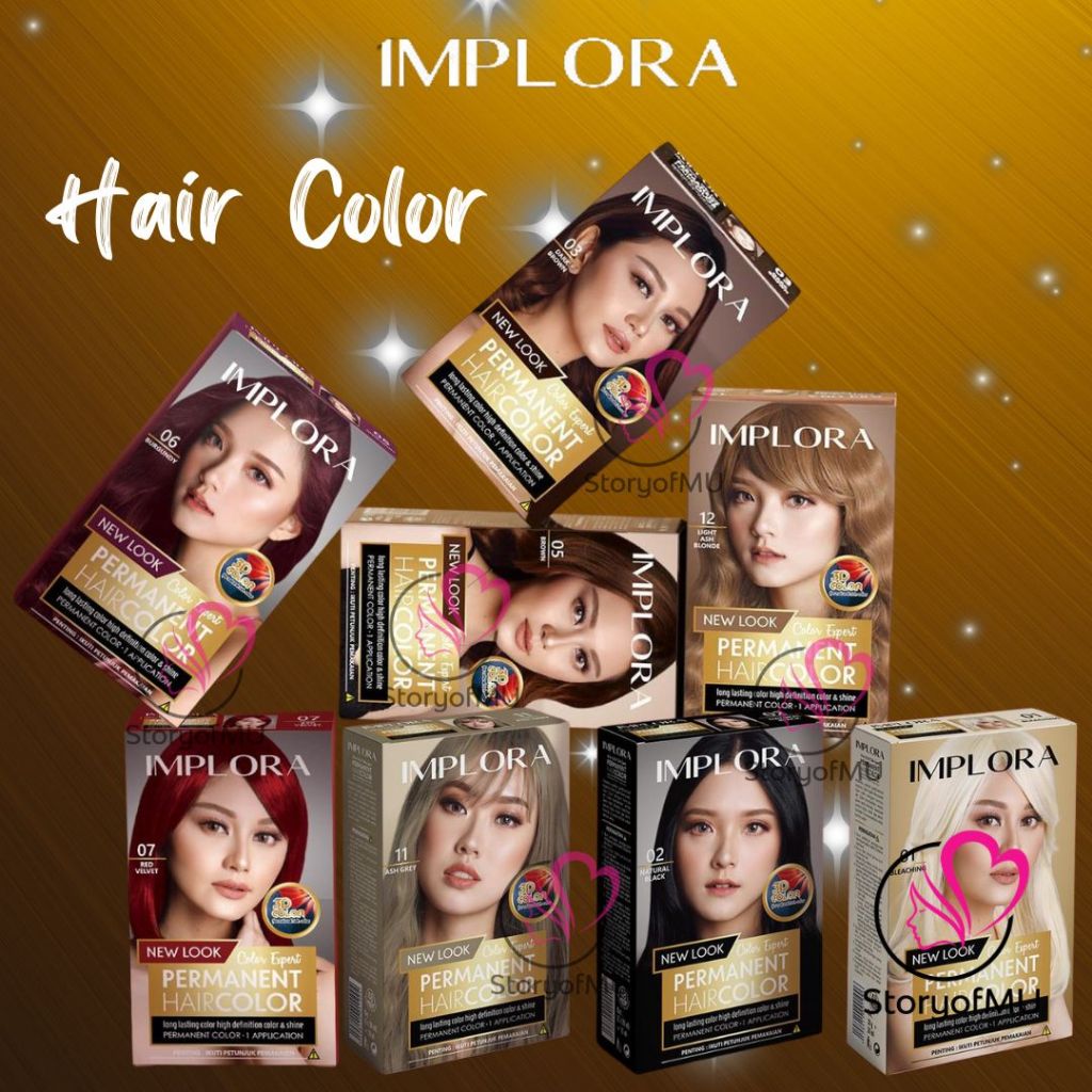 Jual IMPLORA New Look Permanent Hair Color | Cat Rambut Perwarna ...