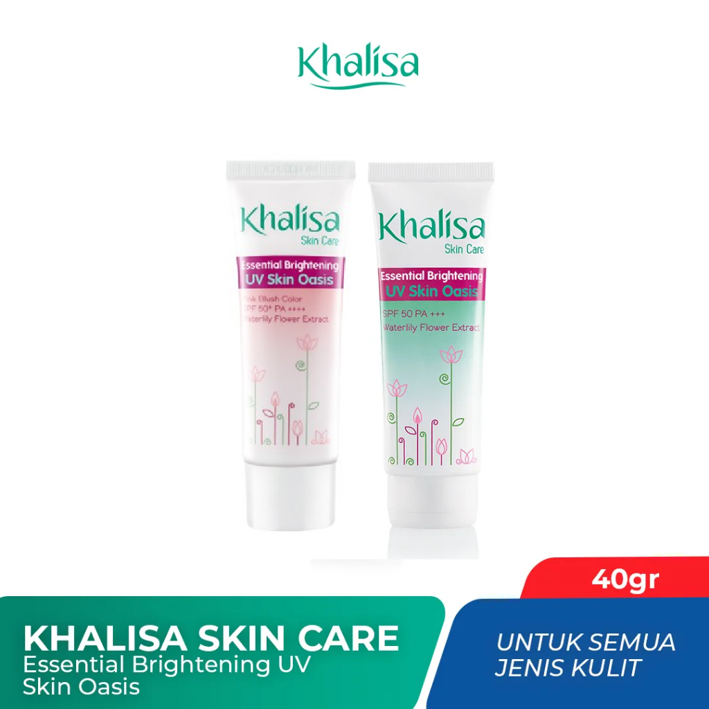 Jual KHALISA Essential Brightening UV Skin Oasis SPF 50 PA+++ 40g ...