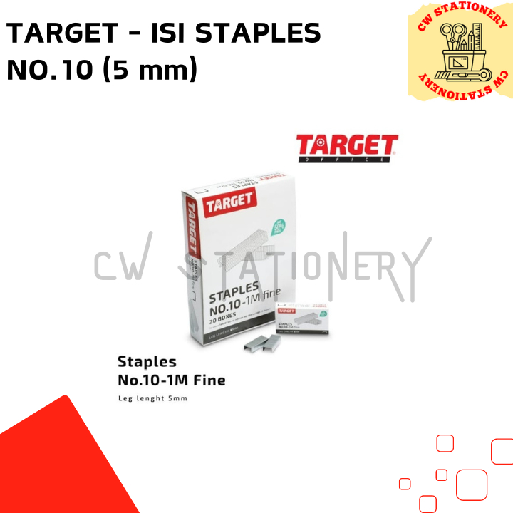 Jual Target - Isi Stapler / Staples no 10 (5 mm) | Shopee Indonesia