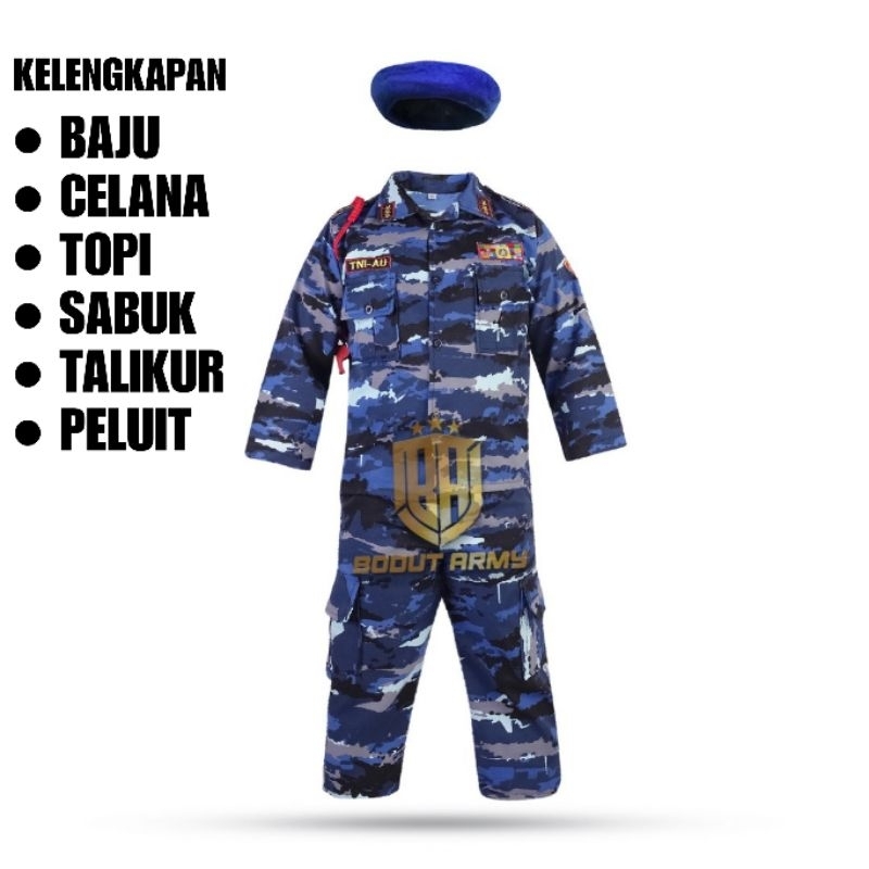 Jual SERAGAM BAJU FASHION KOSTUM ANAK PROFESI TNI ANGKATAN UDARA LORENG/KOSTUM TNI AU ANAK ...