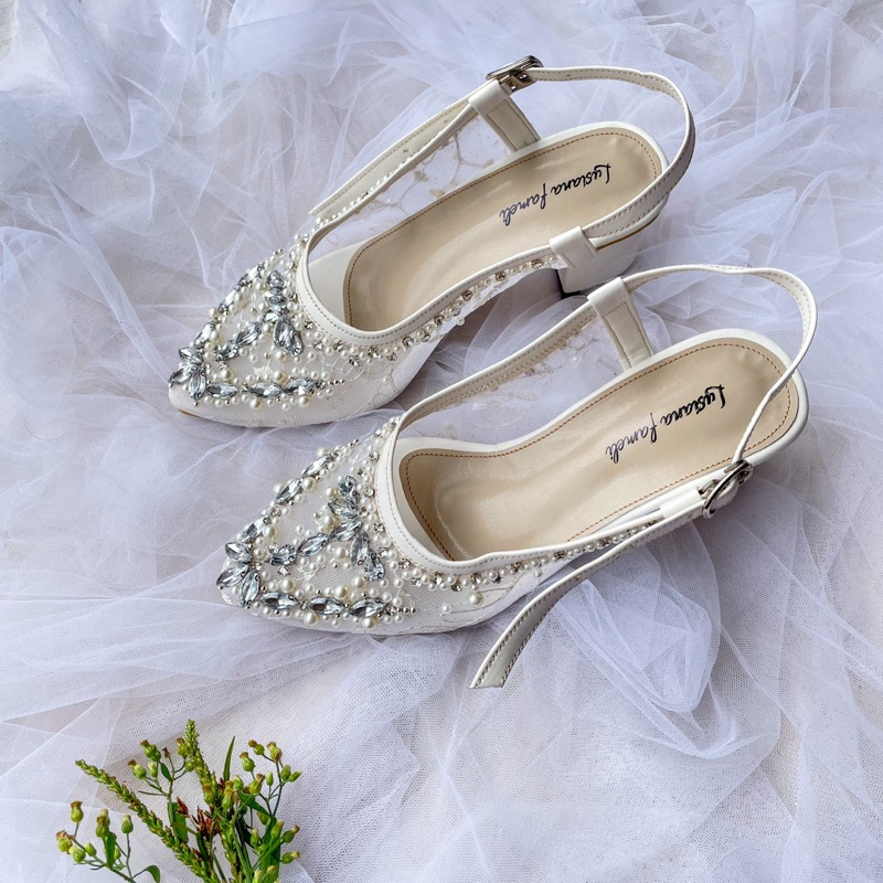 Jual DANBI | Sepatu Payet heels wedding mewah 30 warna sepatu Tali ...