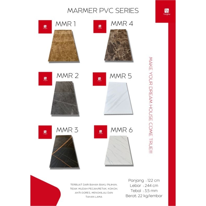 Jual wallboard motif marmer panel dinding/ Marmer Panel PVC Dekorasi ...