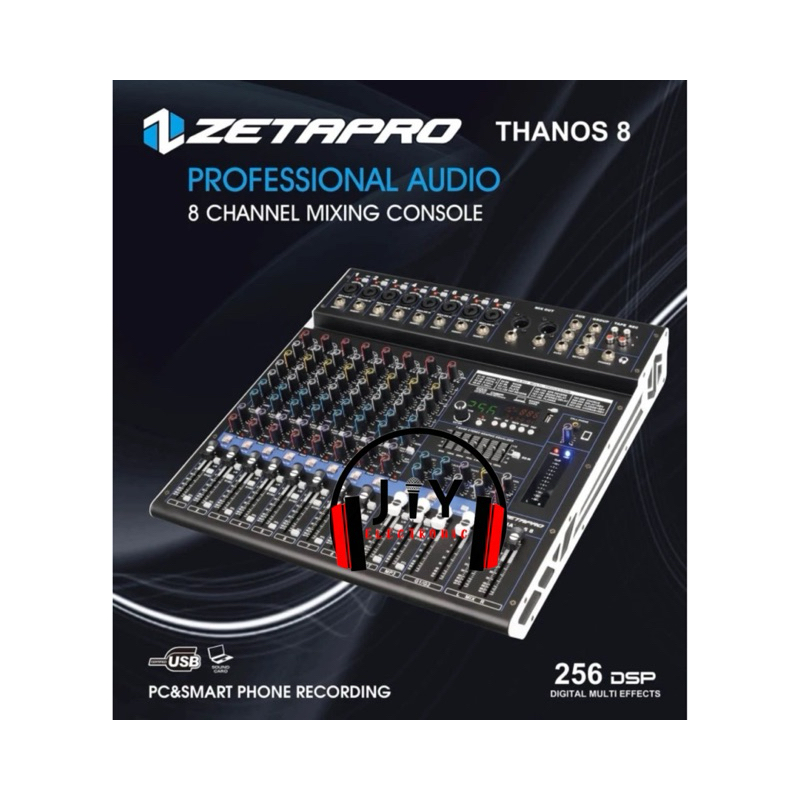 Jual Audio Mixer 8 Channel Zetapro Thanos8 Thanos-8 Thanos 8 | Shopee Indonesia