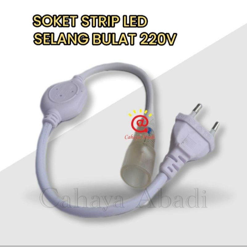 Jual Soket Lampu Strip Led Selang Neon Flex Bulat 360 Derajat 220V ...
