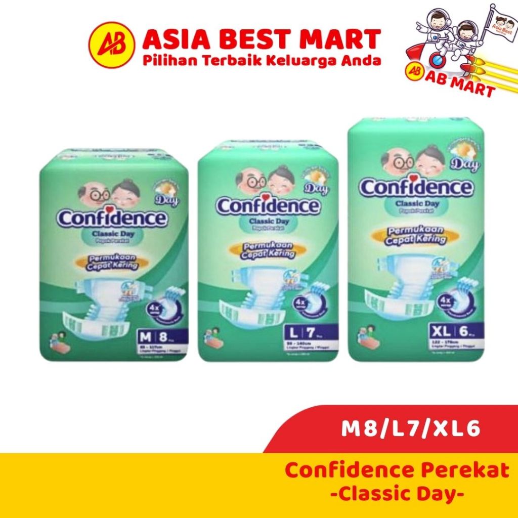 Jual Confidence Classic Day L7 /M8/XL6 Popok Dewasa & Lansia Perekat ...