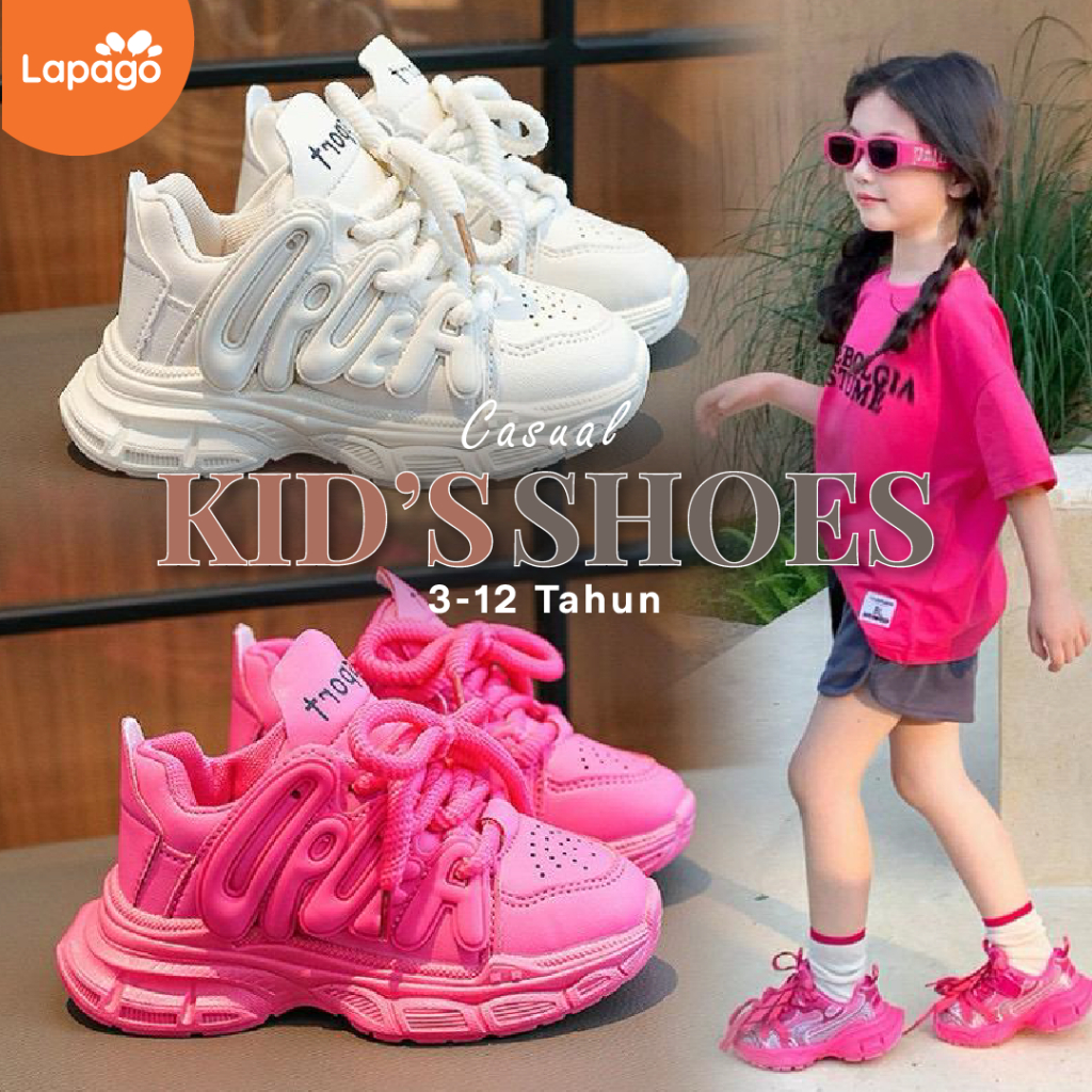 Jual LAPAGO FREE BOX Sepatu Sneakers Casual Anak Sporty Kids Laki Perempuan Usia 3 - 12 Tahun ...