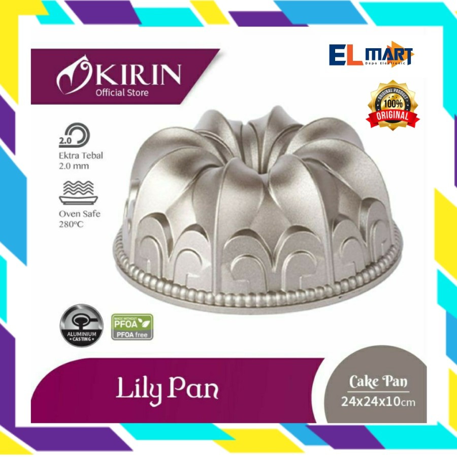Jual KIRIN Premium Lily Cake Pan Bukan Signora Loyang Kue Anti Lengket ...
