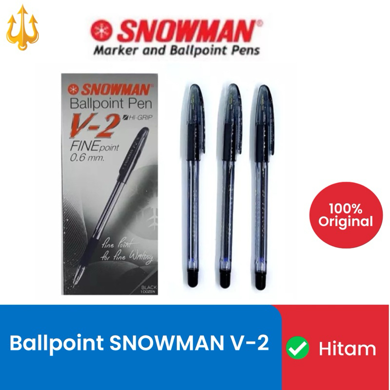 Jual Pulpen Snowman V2 Semi Gel Pen 0.6mm ( 1pak/12pcs) Ballpoint Bolpen | Shopee Indonesia