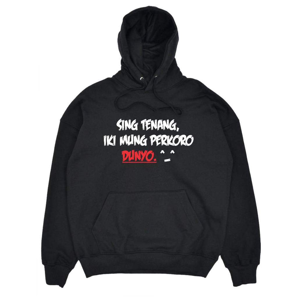 Jual JAKET HOODIE KATA KATA SING TENANG IKI MUNG PERKORO DUNYO BIG SIZE ...