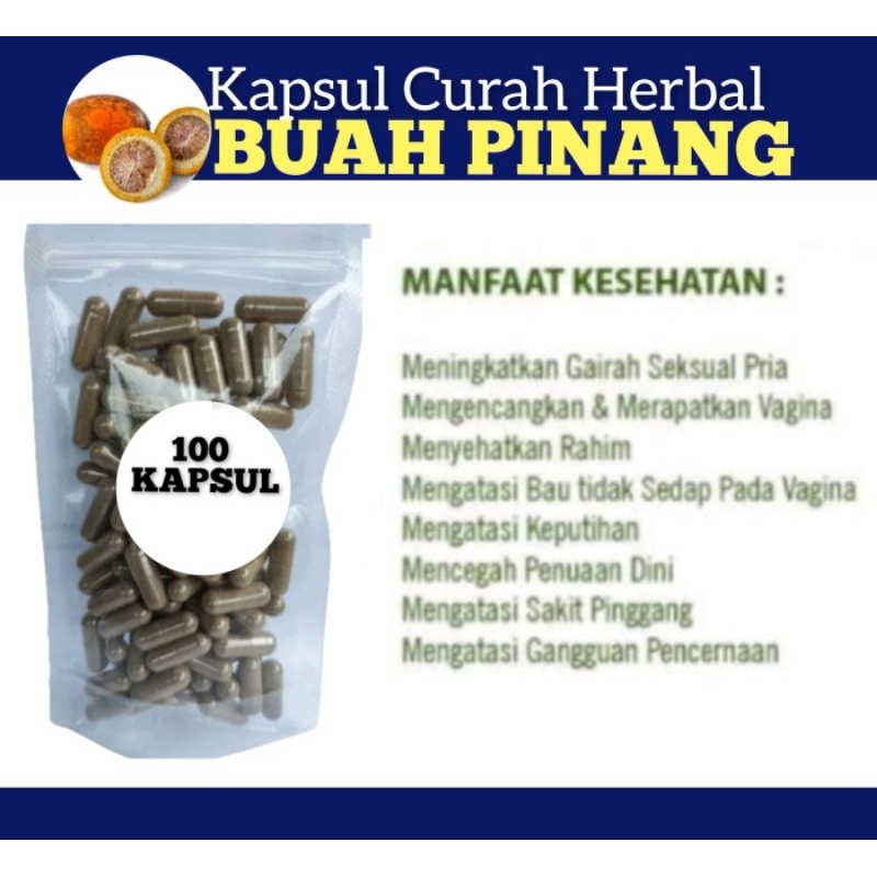 Jual PINANG/JAMBE KAPSUL CURAH HERBAL 100 | Shopee Indonesia