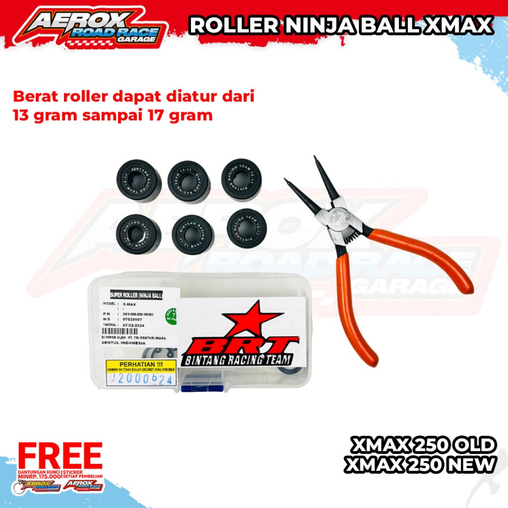 Jual SUPER ROLLER NINJA BALL BRT XMAX X MAX X-MAX 250 CC | Shopee Indonesia